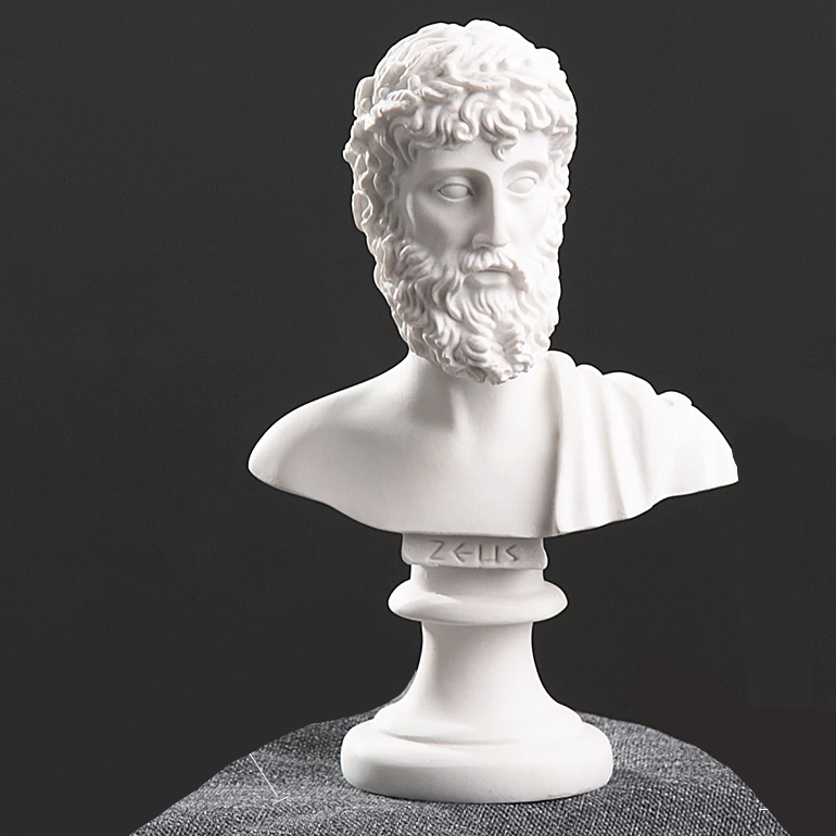 Statue buste de Zeus en plâtre • Statue design