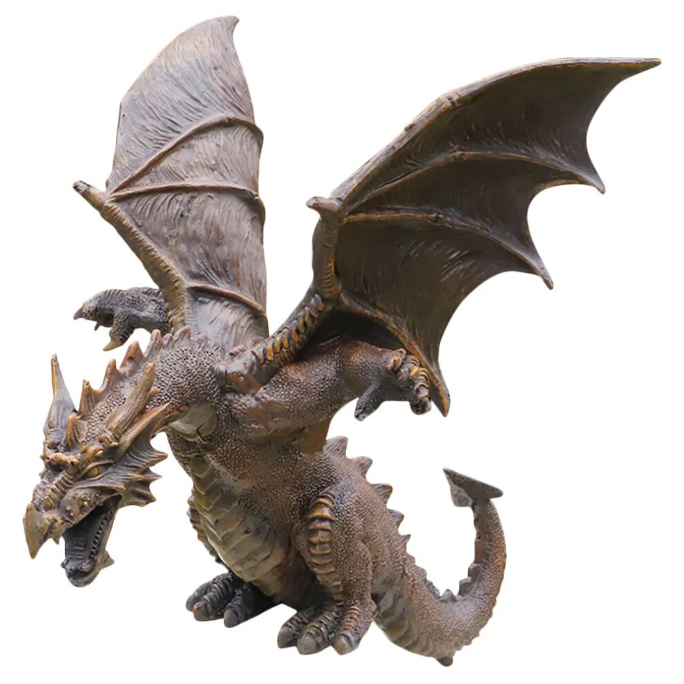 Statue de dragon marron pour fontaine • Statue design