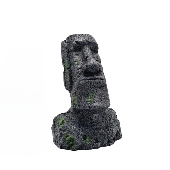 Statue Moaï de l'île de Pâques tête grise • Statue design