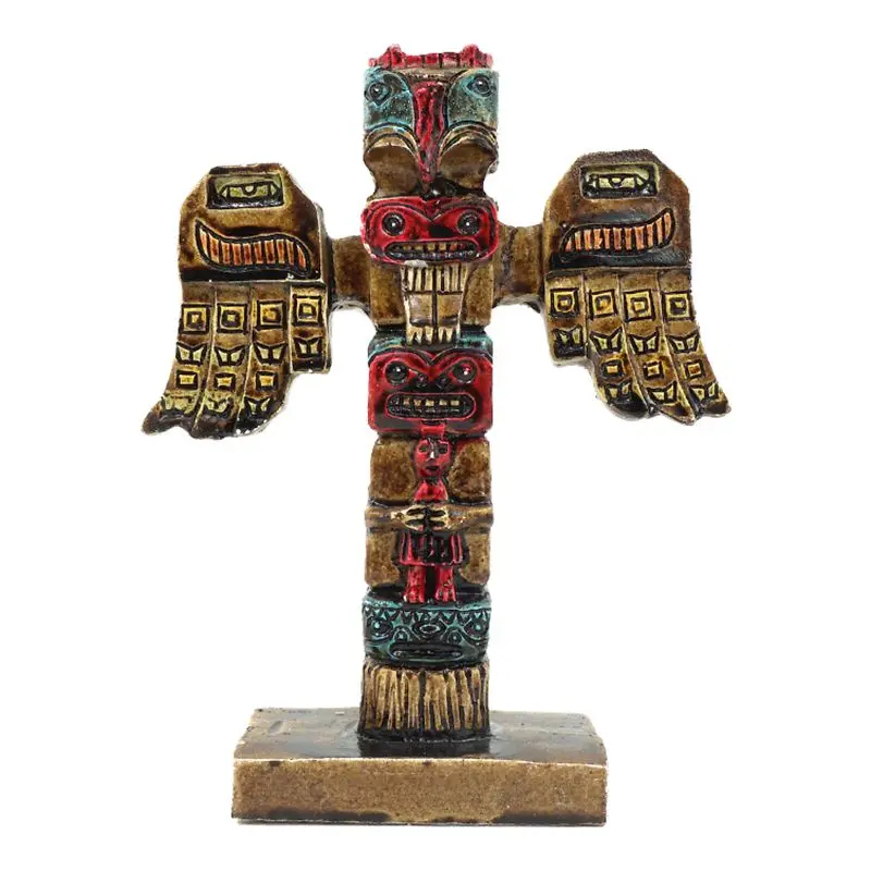 Statue Maya d'un poteau totem • Statue design