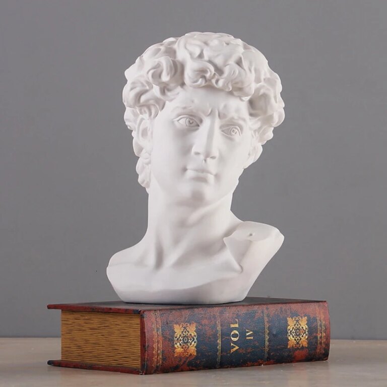 Statue de David buste blanc • Statue design
